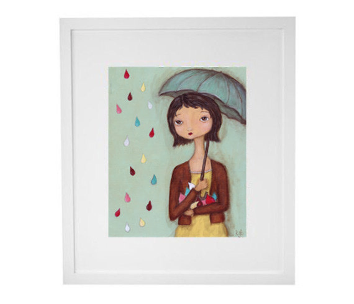 Art Print Catching Raindrops 8x10 Print of Original - Etsy