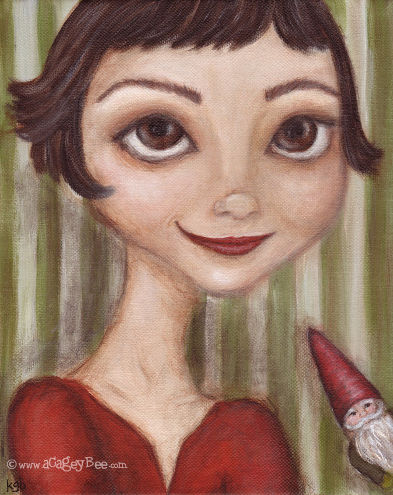The Little French Girl giclee wall art print from original | Etsy