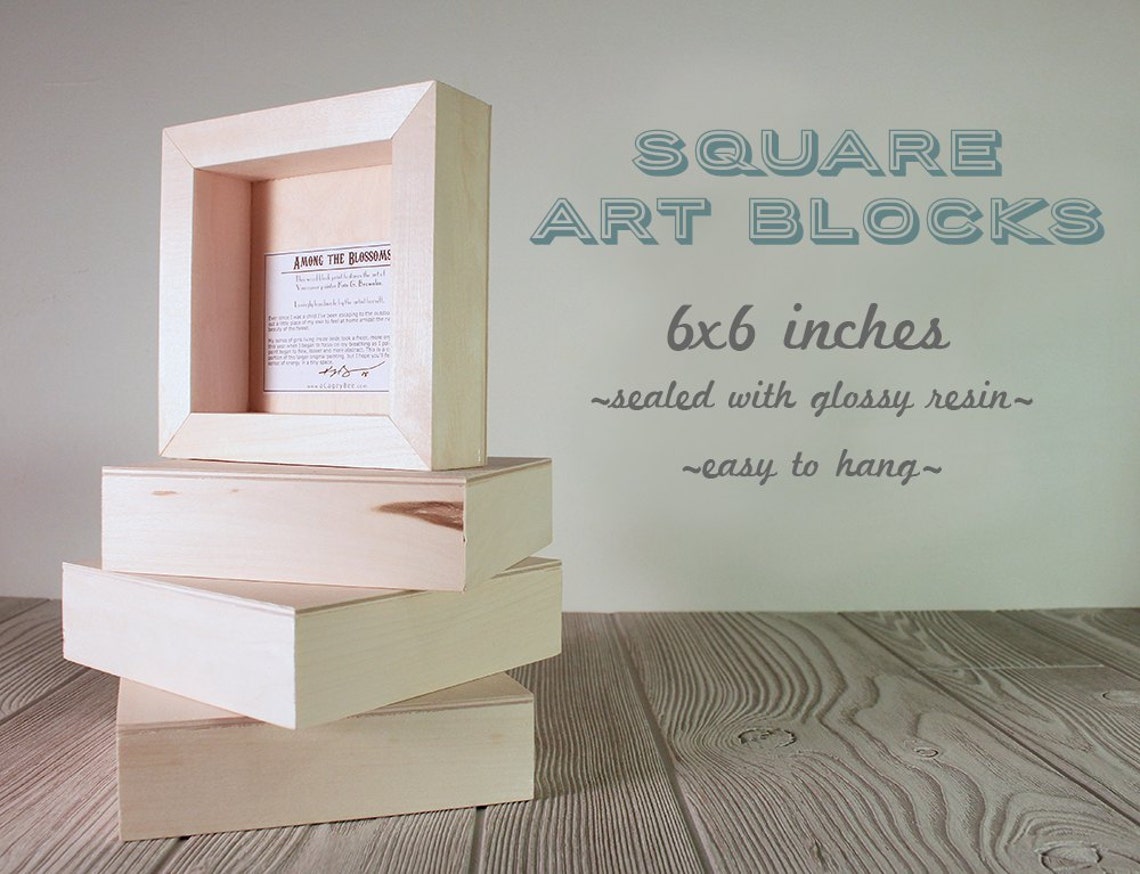 Square Art Blocks 6x6 Wood Panels Ready to Hang Wall Art - Etsy