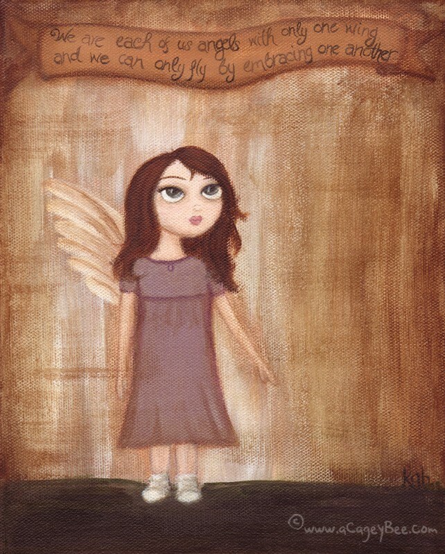 Angel With One Wing Art Print - Etsy