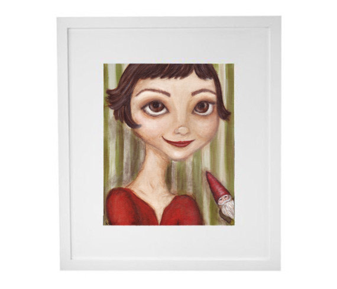 The Little French Girl giclee wall art print from original | Etsy