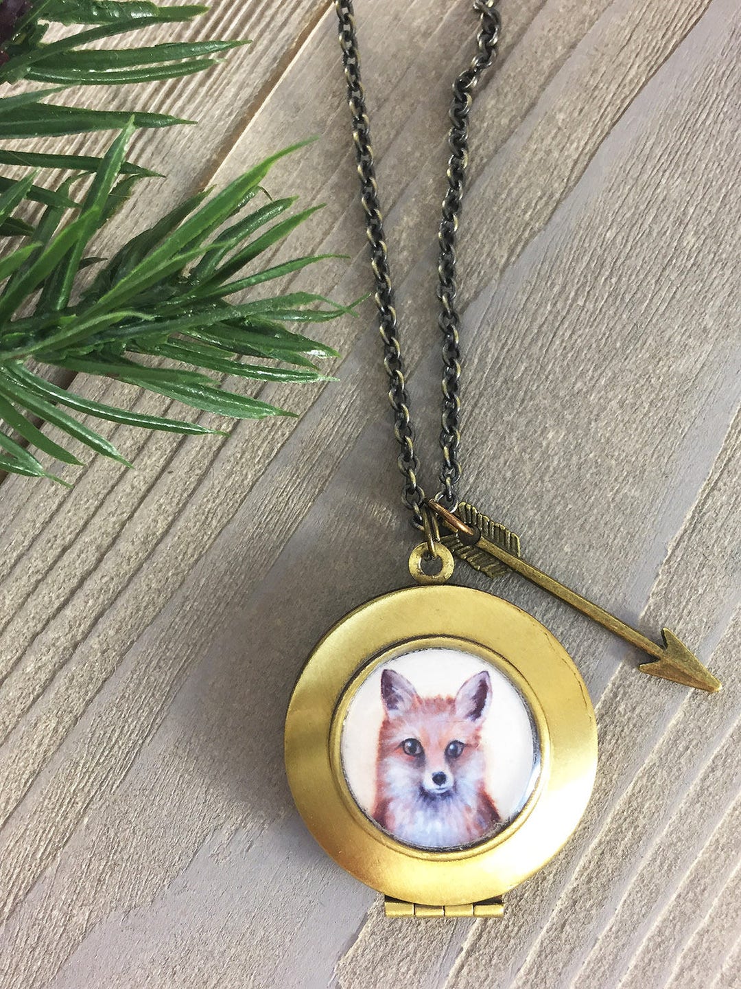 Fox Necklace Locket - Cute Fox Pendant Gift for Her - Fox Jewelry - Fox ...