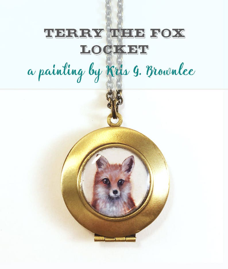Fox Necklace Locket - Cute Fox Pendant Gift for Her - Fox Jewelry - Fox ...