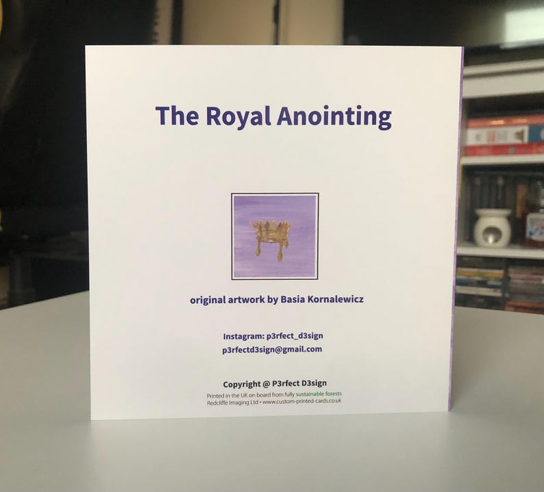 Greeting Card the Royal Anointing | Printed From Acrylic Painting ...