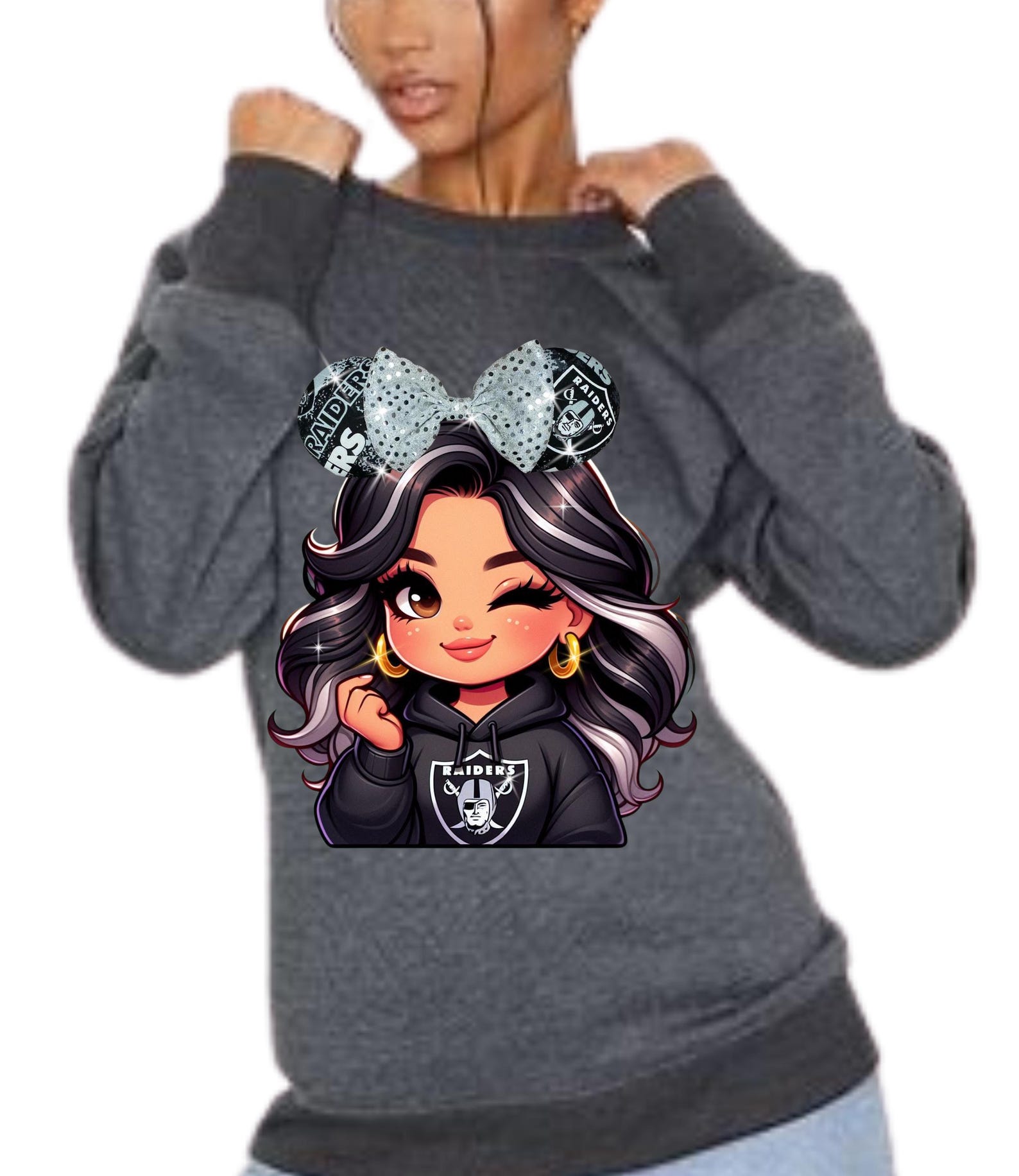 PNG, Chibi Raider Mickey Ears - Etsy