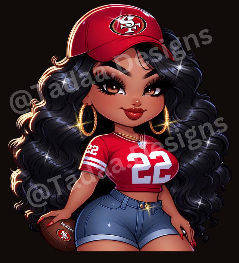 49er Chibi Fan, Latina, Football - Etsy