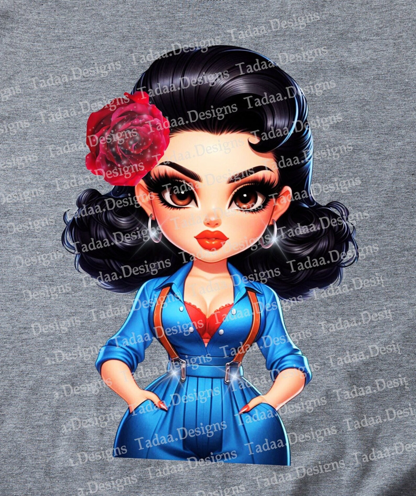 Chibi Latina Png, Chicana Girl Png, Latina Woman Png - Etsy