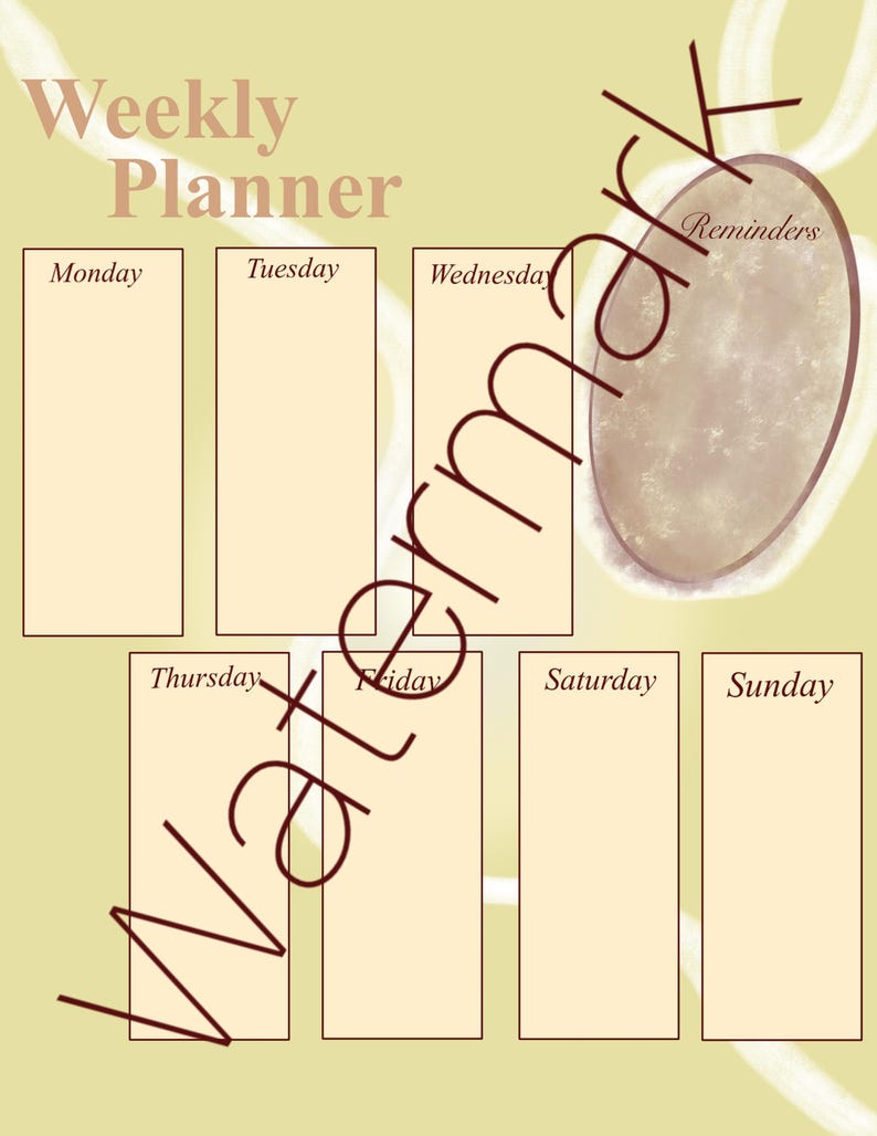 Clean and Aesthetic Weekly Planner - Etsy