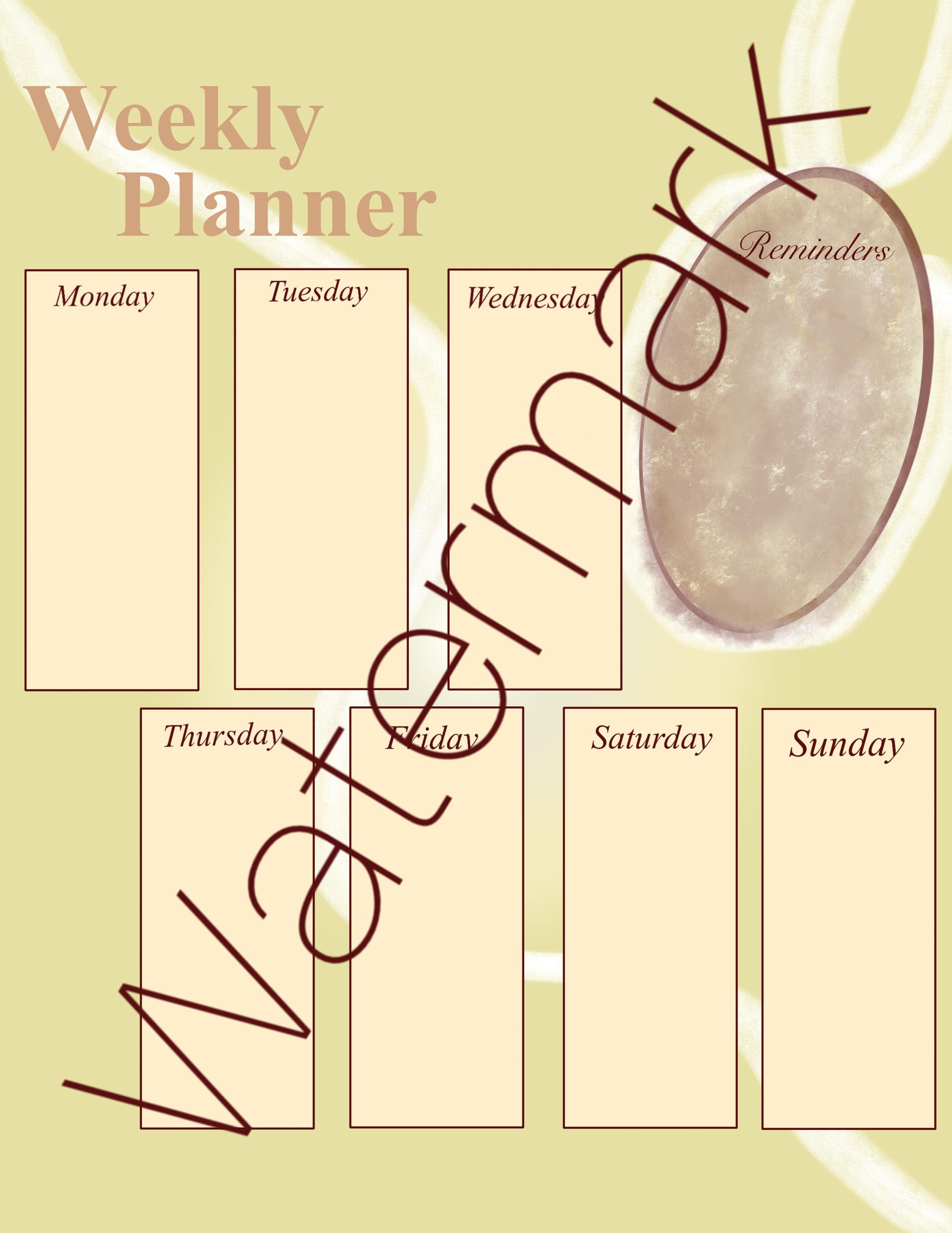 Clean and Aesthetic Weekly Planner - Etsy