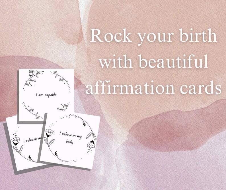 Printable Birth Affirmation Cards - Etsy