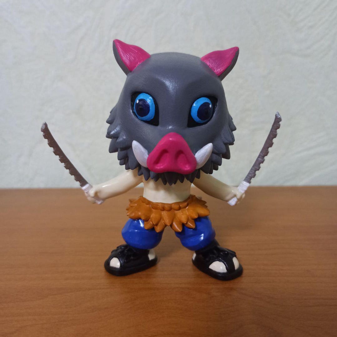 Inosuke Fan Figure – Handmade Collectible Inspired by Demon Slayer - Etsy