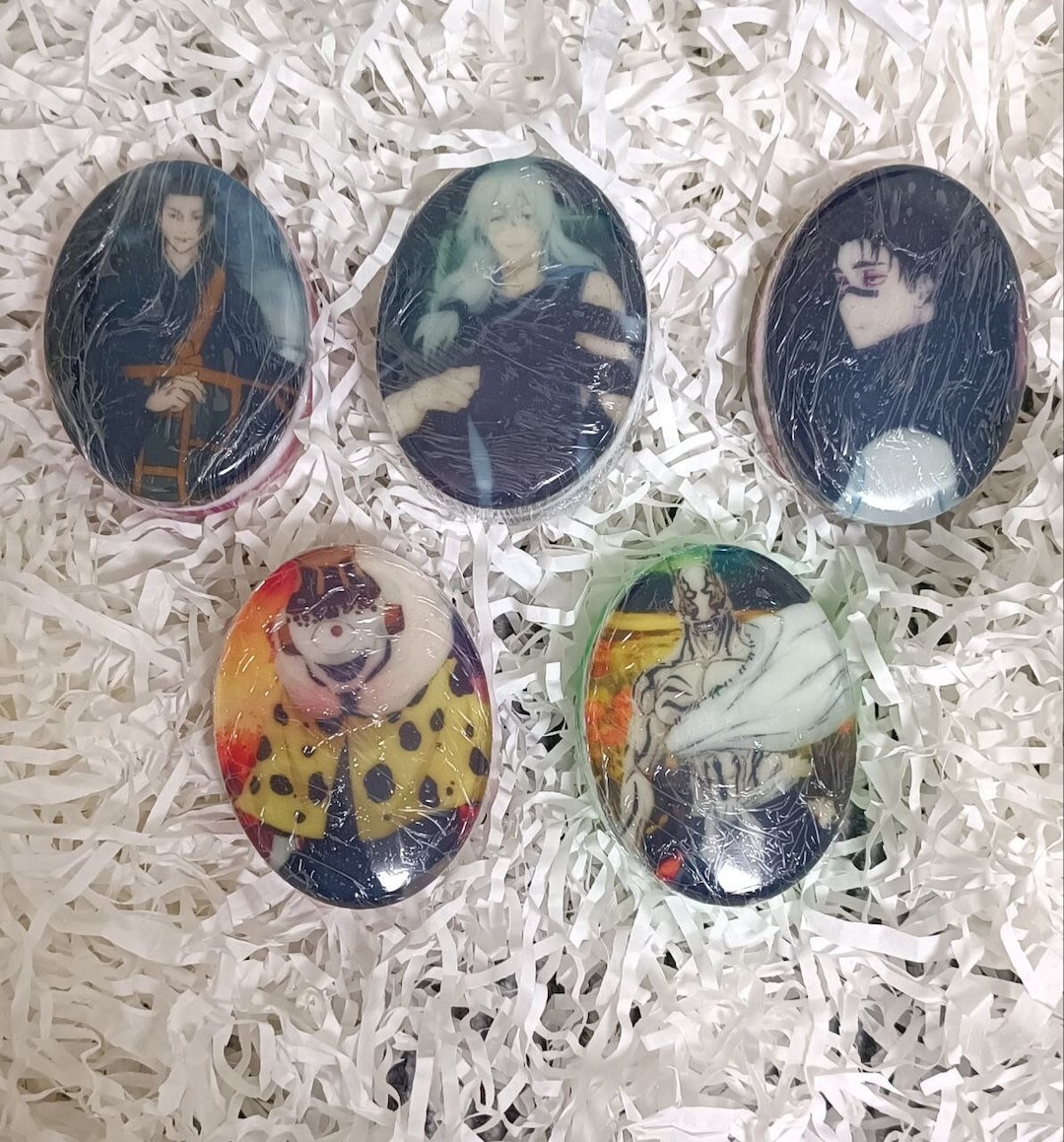 A Set of Anime Scented Soaps With Jujutsu Kaisen Inspired Images set 2 ...