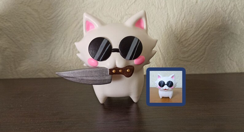 Jujutsu Kaisen Anime-inspired Fan Figure of the Meme Cat Gojo - Etsy