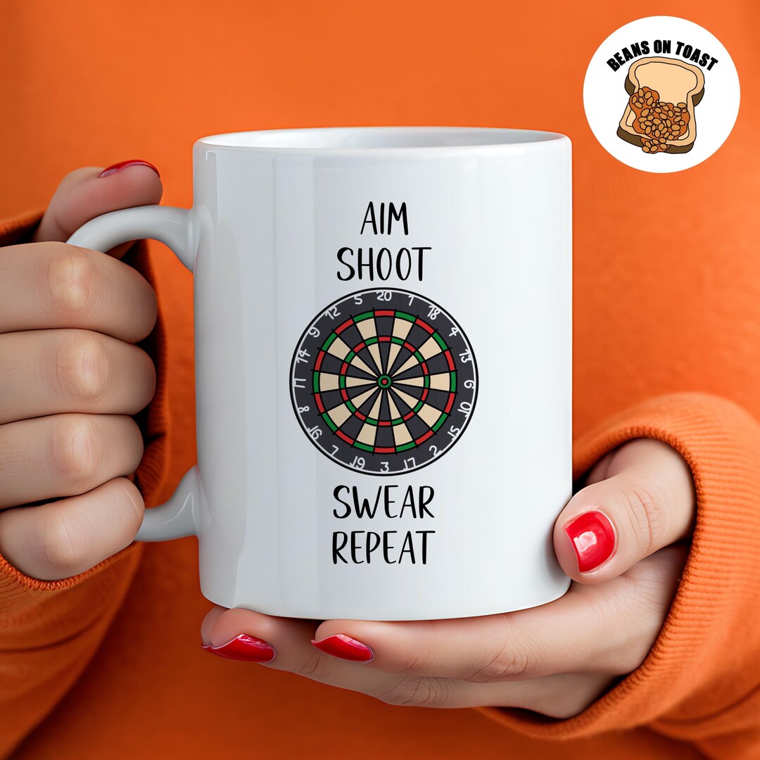 Darts Player Mug Bullseye Darts Birthday Gift Mug for Him , Funny ...