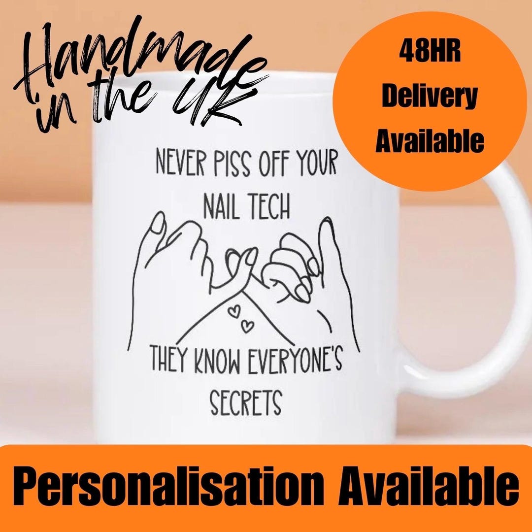Best Nail Tech Ever Mug, Pink Beauty Beautician Eyelash Extension ...