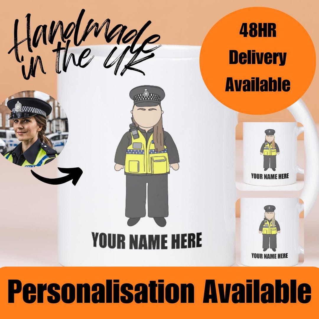 Personalised Female Police Officer, 11oz 15oz Tea Coffee Mug, Funny ...