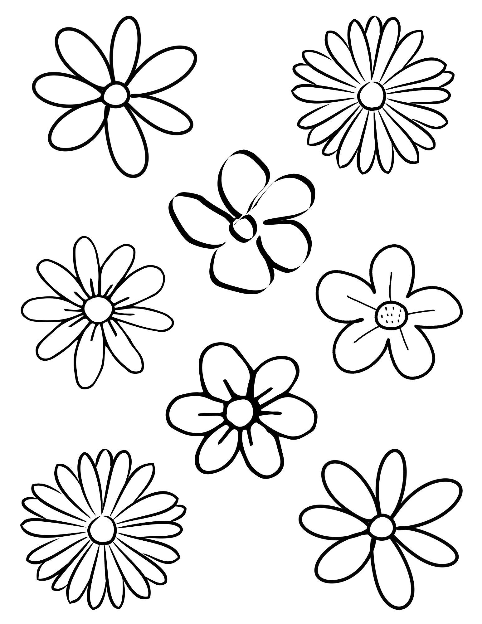 Printable Flower Coloring Page - Etsy