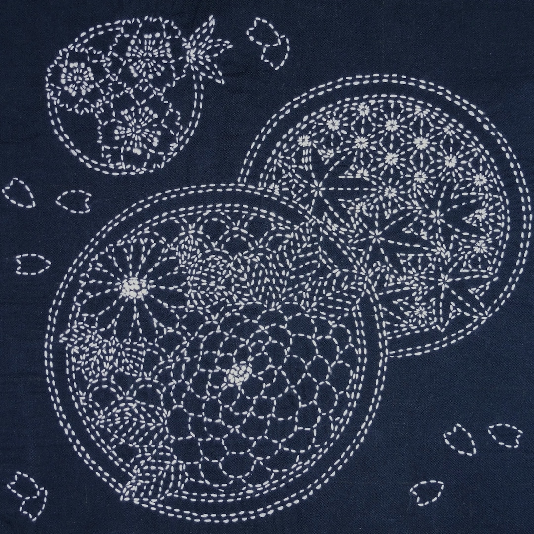 Japanese Sashiko Panel - Seasons Panel # 1812 - Etsy