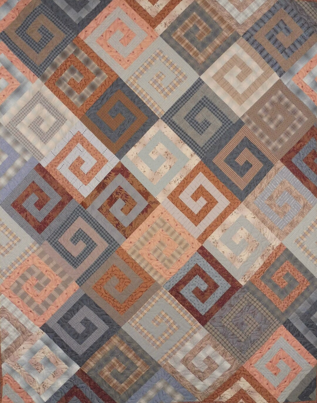 Patchwork Quilt - Japanese Athena's Puzzle - Etsy