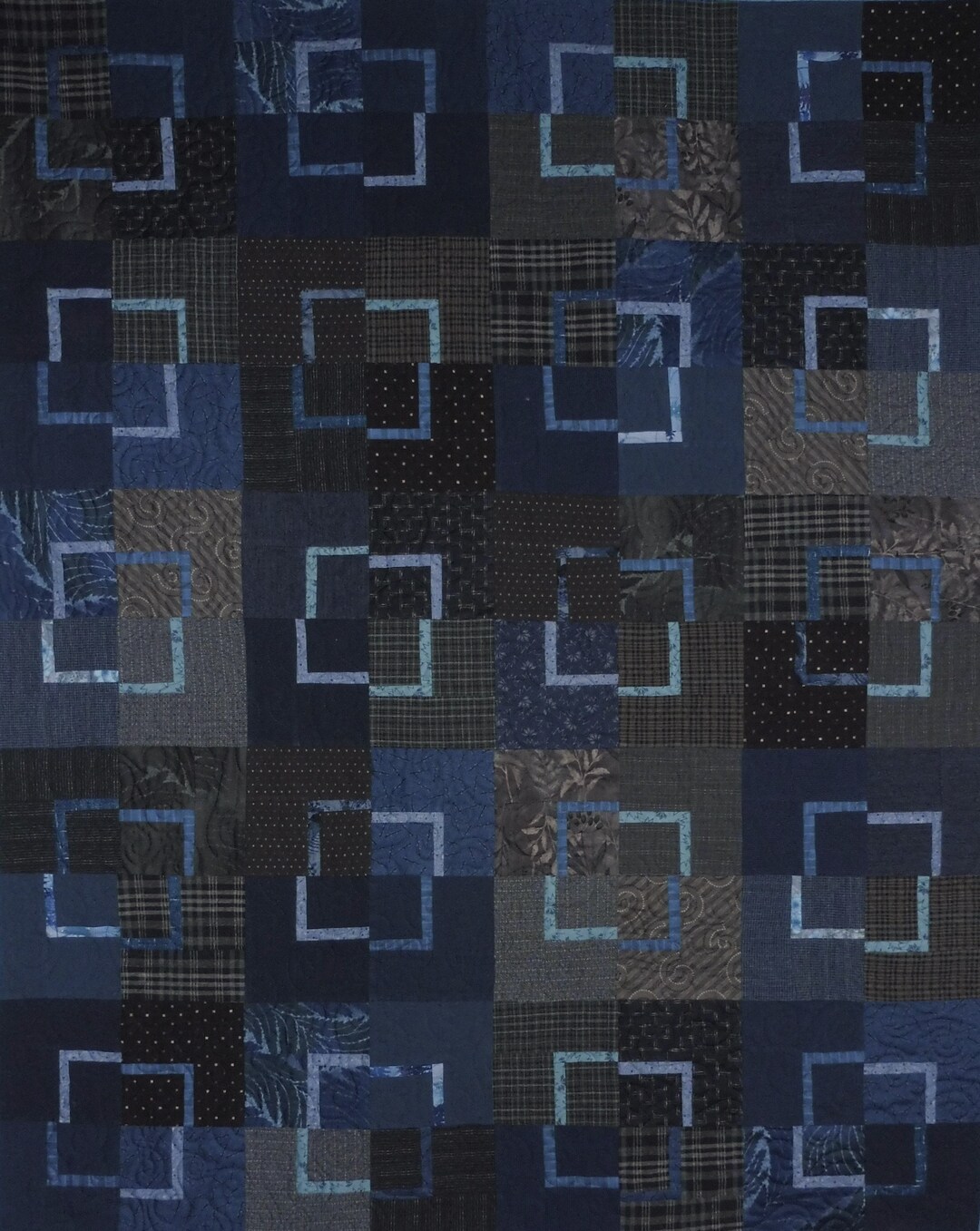 Patchwork Quilt - Mod Quads - Etsy