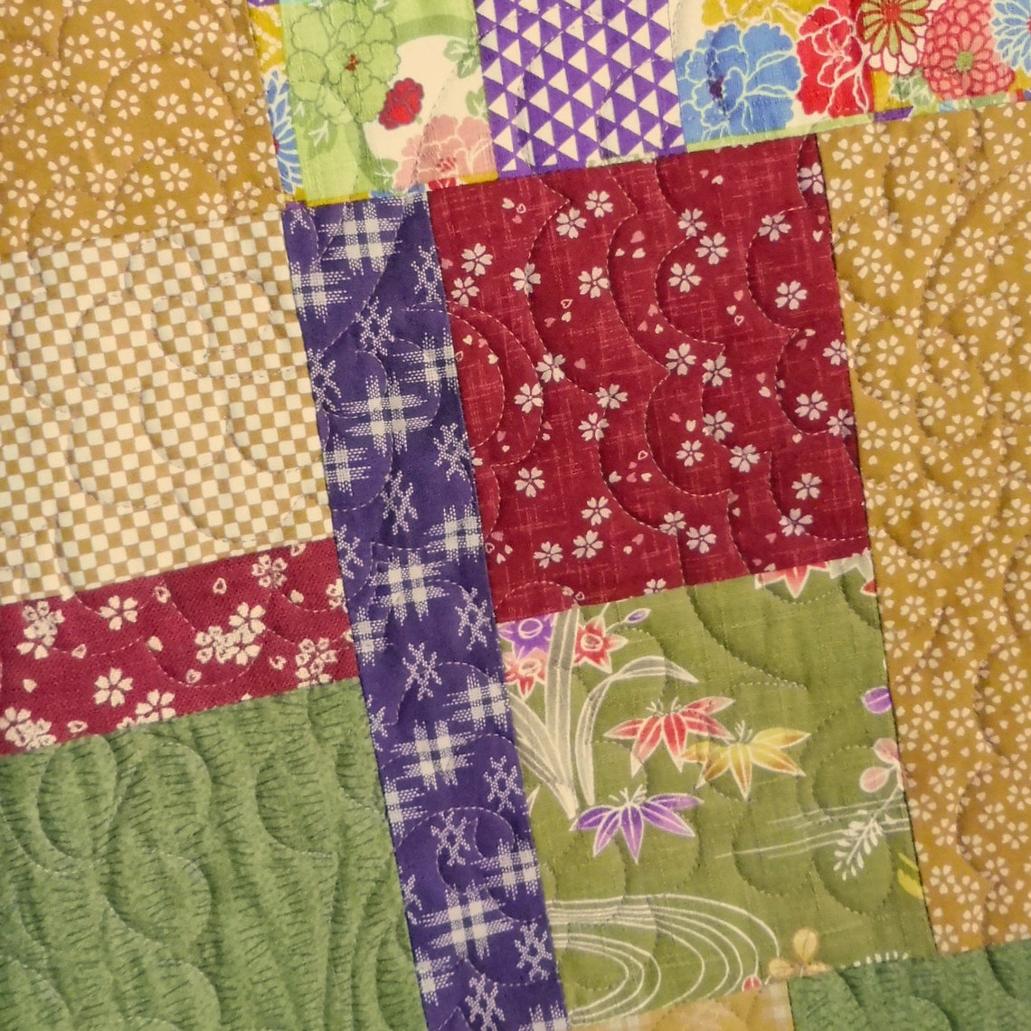 Patchwork Quilt Japanese Bits and Pieces - Etsy
