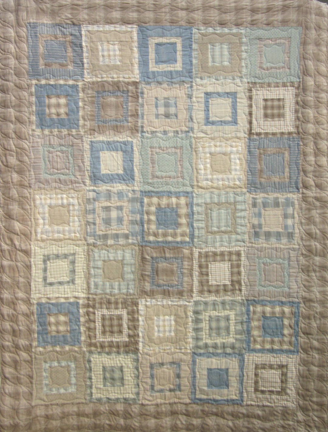 Patchwork Quilt - Japanese Square Pegs - Etsy