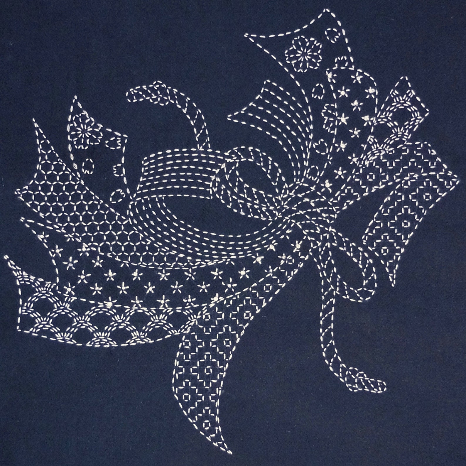 Japanese Sashiko Panel - Noshi (paper Ribbon) Panel # 1701 - Etsy