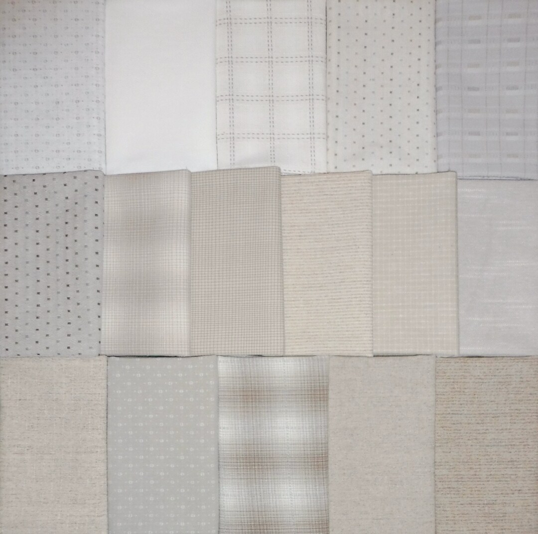 Japanese Yarn Dye Fabric Bundle Cotton Quilting Fabric 16 Light Fat ...