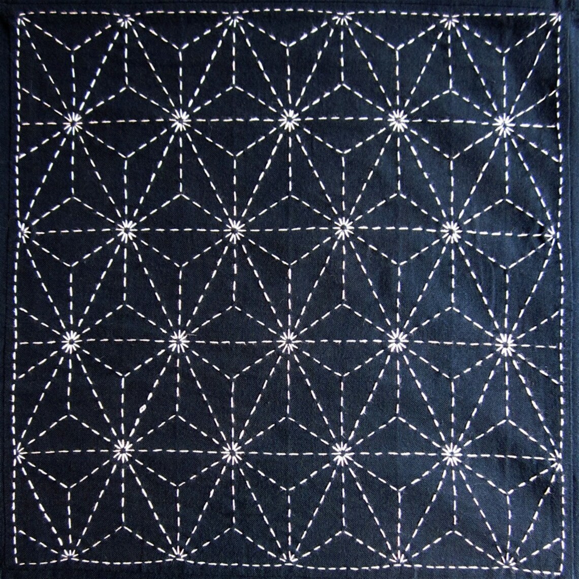 Japanese Sashiko Panel - Asanoha (hemp Leaf) Panel #206 - Etsy