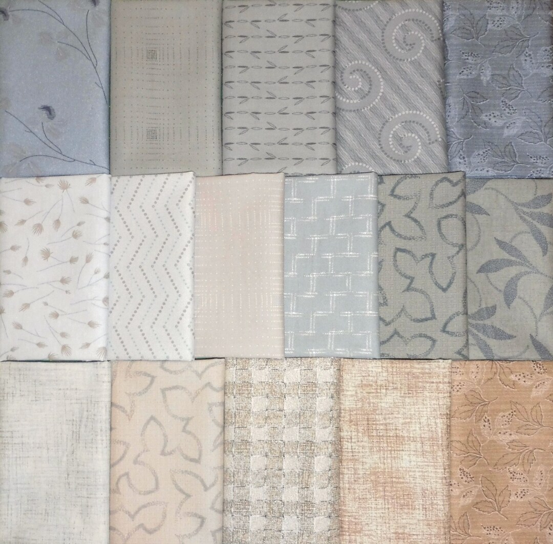 Japanese Cotton Fabric Quilting Prints 16 Blue and Neutral - Etsy Canada