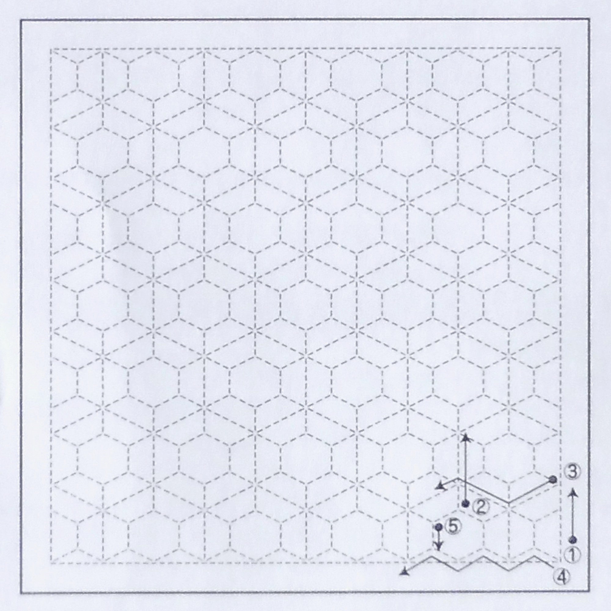 Japanese Sashiko Panel Arare Kikko tortoiseshell Panel Number 0013 - Etsy