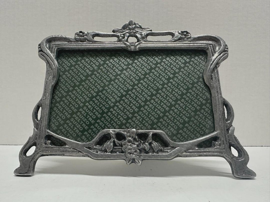 Ornate Art Nouveau Style Sulito® Picture Frame Silver Tone Decorative ...