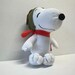 Peanuts® Snoopy Aviator Plush 8x4" Stuffed Toy With Red Scarf and Pilot ...
