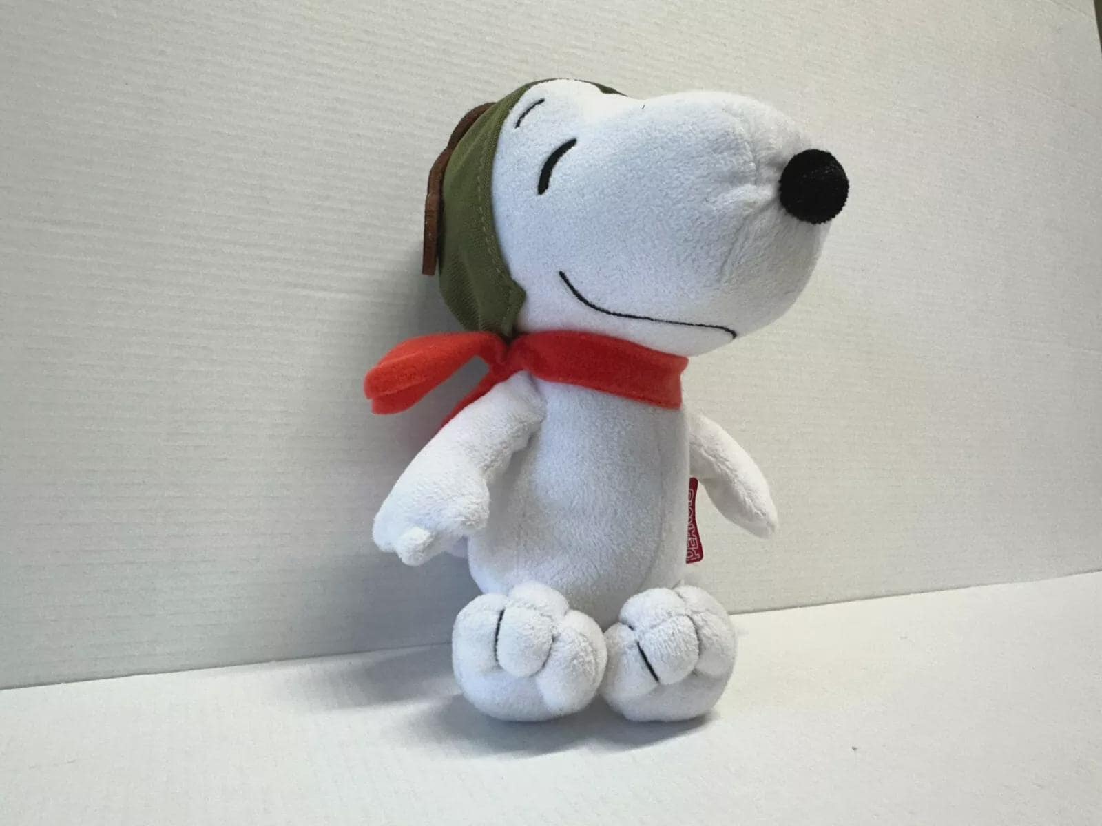 Peanuts® Snoopy Aviator Plush 8x4" Stuffed Toy With Red Scarf and Pilot ...