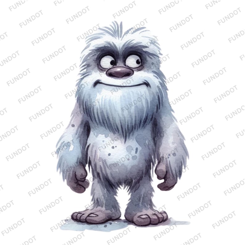 26 Yeti Snowman Winter PNG Clipart - Watercolor Quirky Funny Snow Man ...