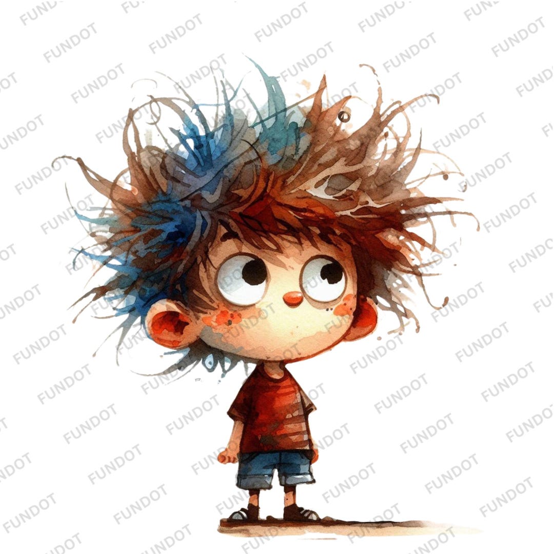 25 Cute Whimsical Boy Clipart PNG Bundle - High Quality Printable ...