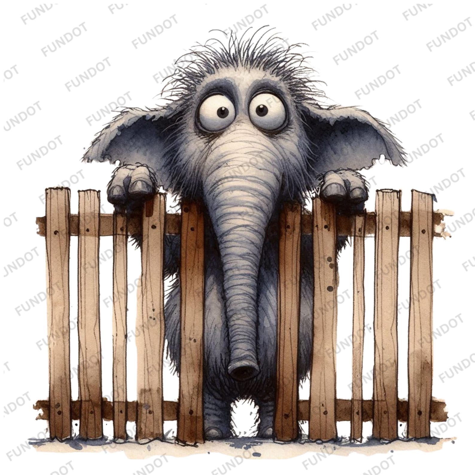 30 Funny Peeking Animals Clipart PNG Bundle - Watercolor Quirky Cute ...