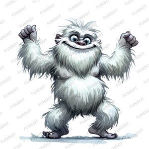 26 Yeti Snowman Winter PNG Clipart - Watercolor Quirky Funny Snow Man ...