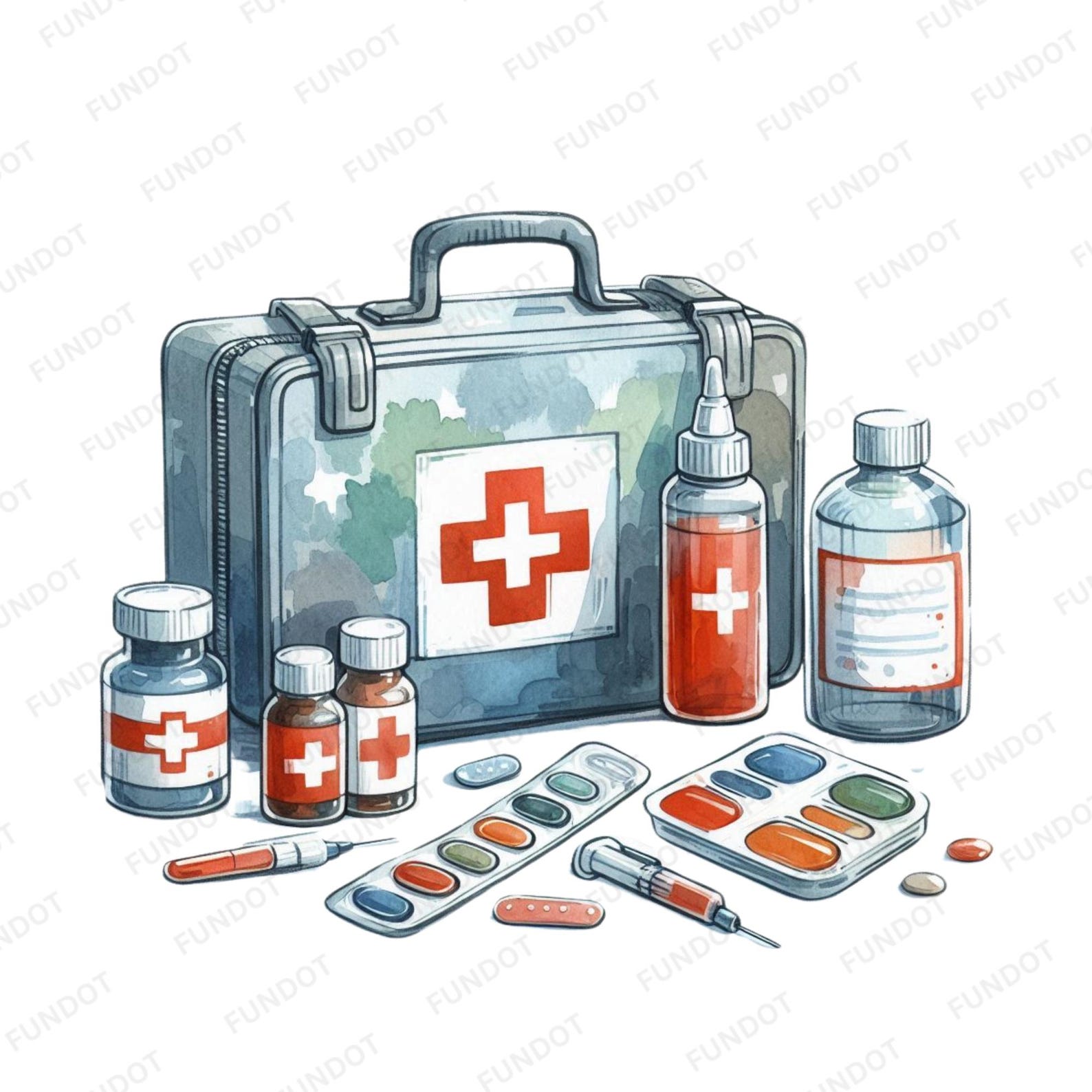33 Medical Nurse Doctor Clipart PNG Bundle - Watercolor Hospital ...