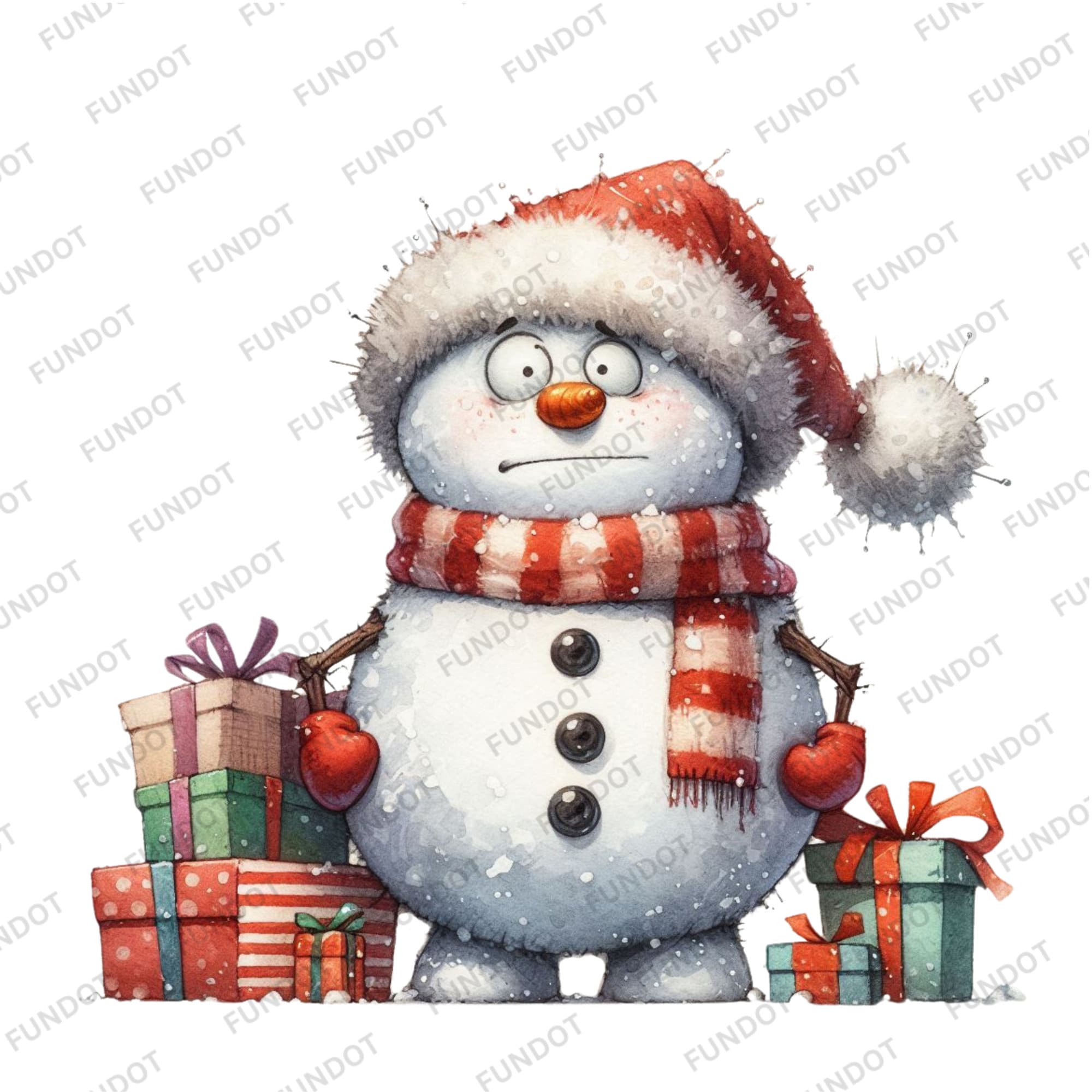 20 Snowman Funny Christmas Winter PNG Clipart - Watercolor Xmas Cute ...