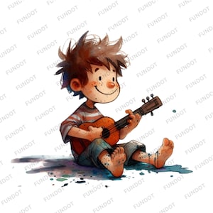 25 Cute Whimsical Boy Clipart PNG Bundle - High Quality Printable ...