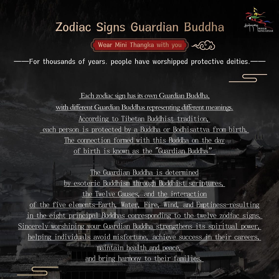 Authentic Gift Mini Thangka Paintings: Zodiac Guardian for Mindful ...