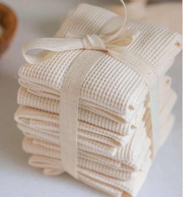 Organic Cotton Wash Cloths for Face & Body: for Gentle Exfoliation, 8 ...