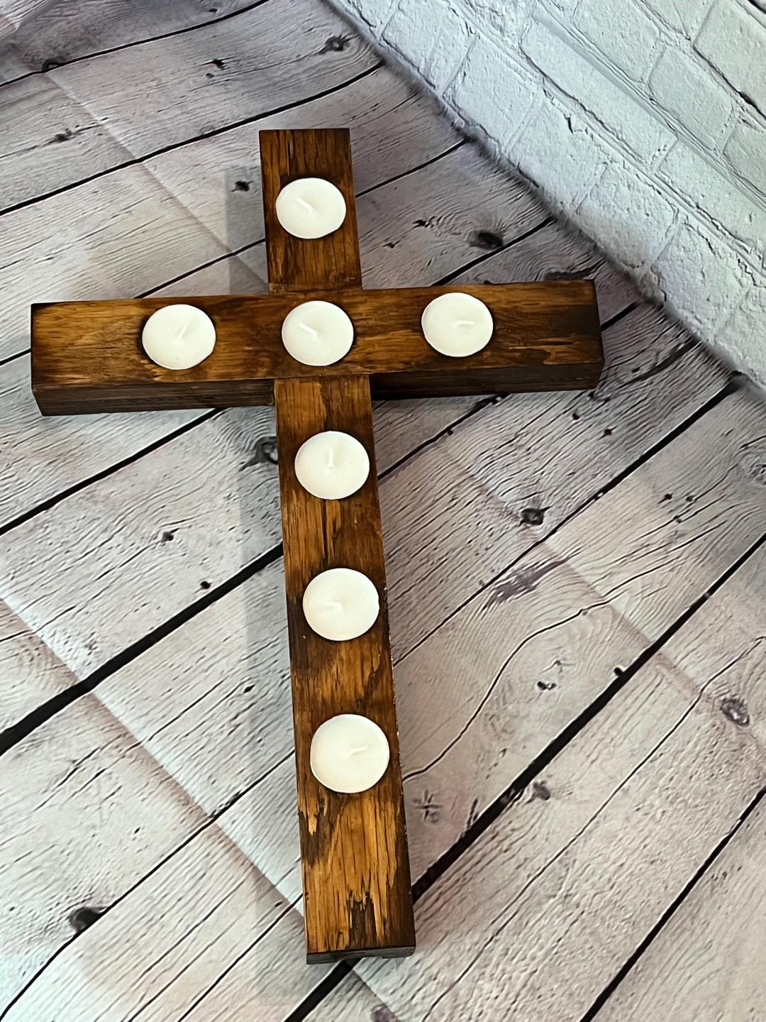 Wooden Candle Cross - Etsy