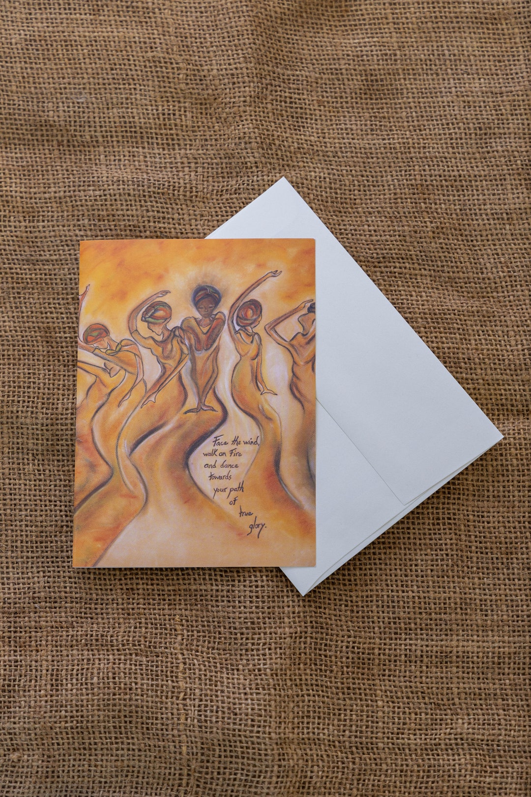 Inspirational Greeting Card - Poetic Art -face the Wind - Etsy