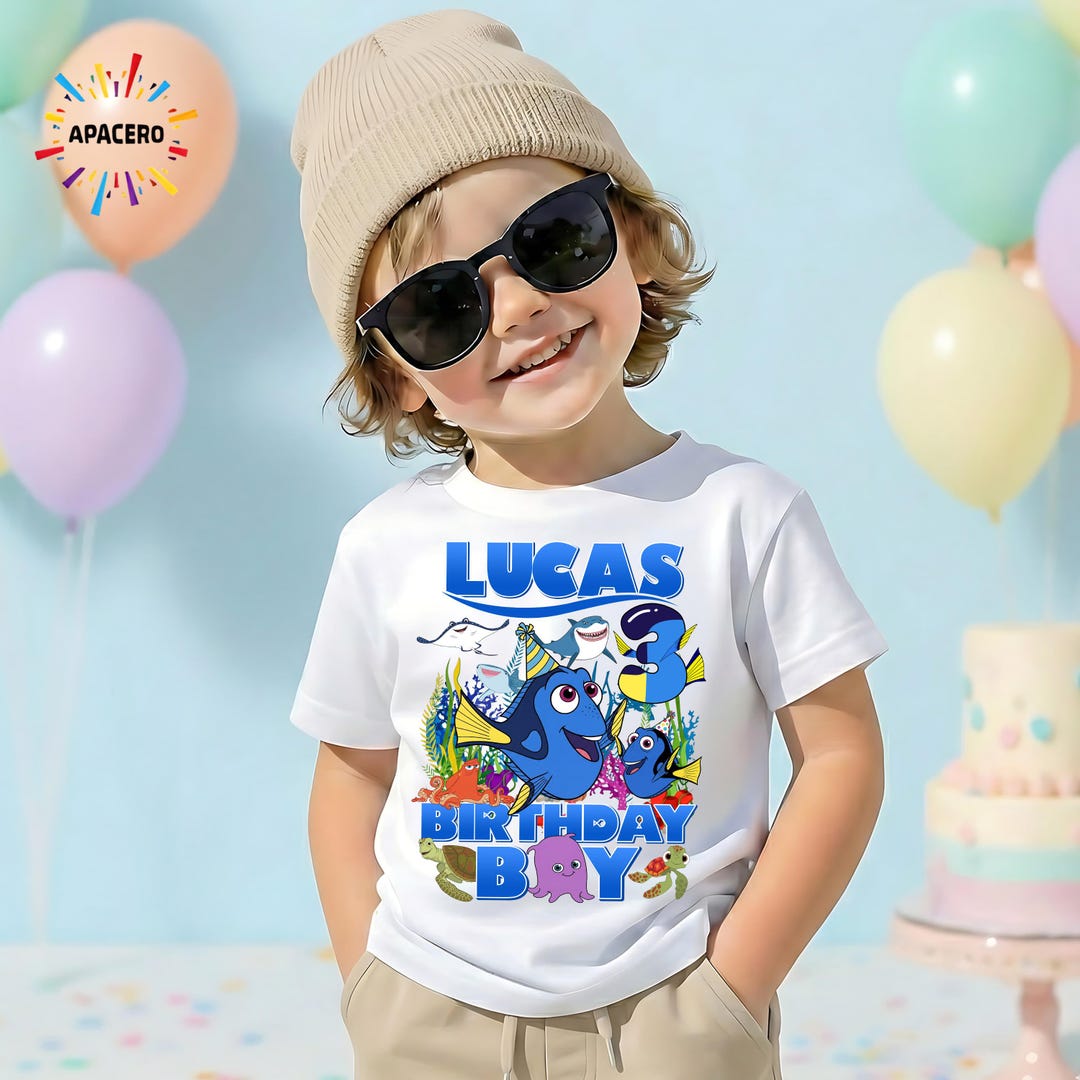 Personalized Finding Dory Birthday T-shirt, Custom Underwater Theme ...