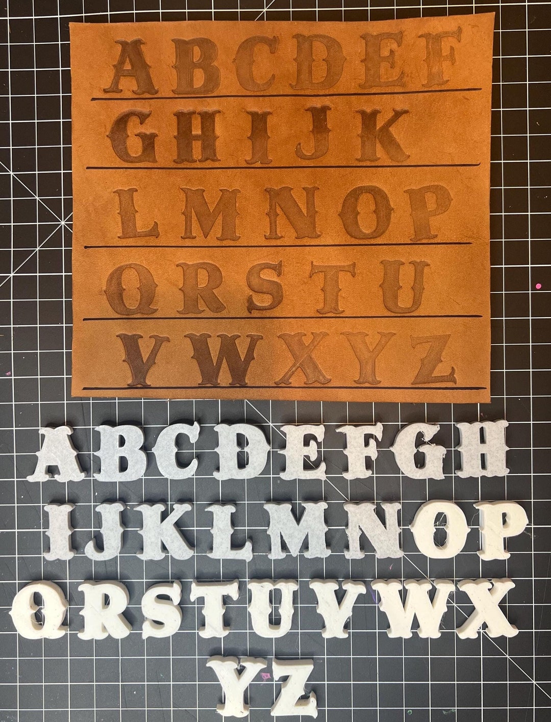 Alphabet/letter Leather Stamp Set - WESTERN FONT - Leather Supplies and ...