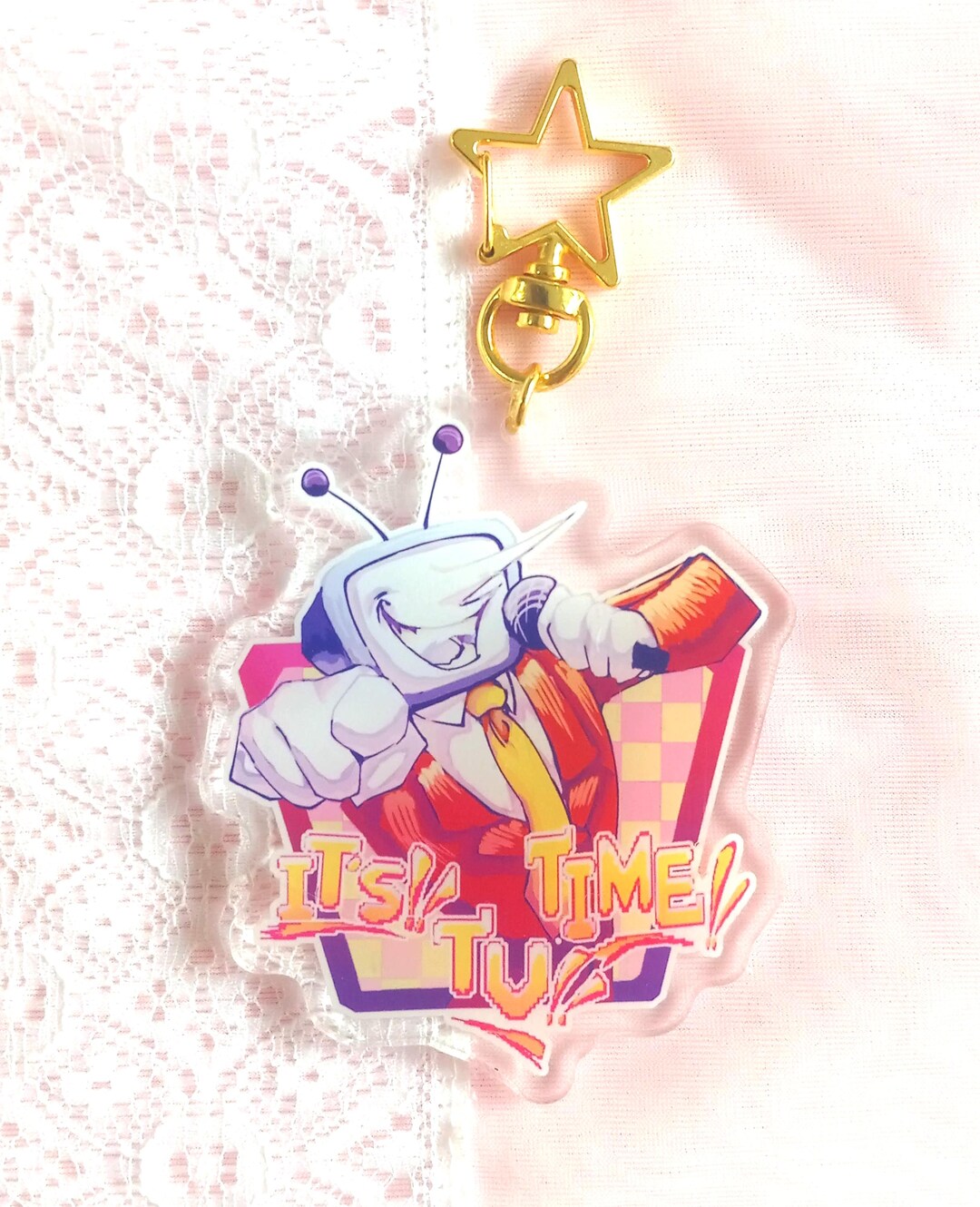 DELTARUNE Tenna Double Sided Clear Acrylic Keychain - Etsy