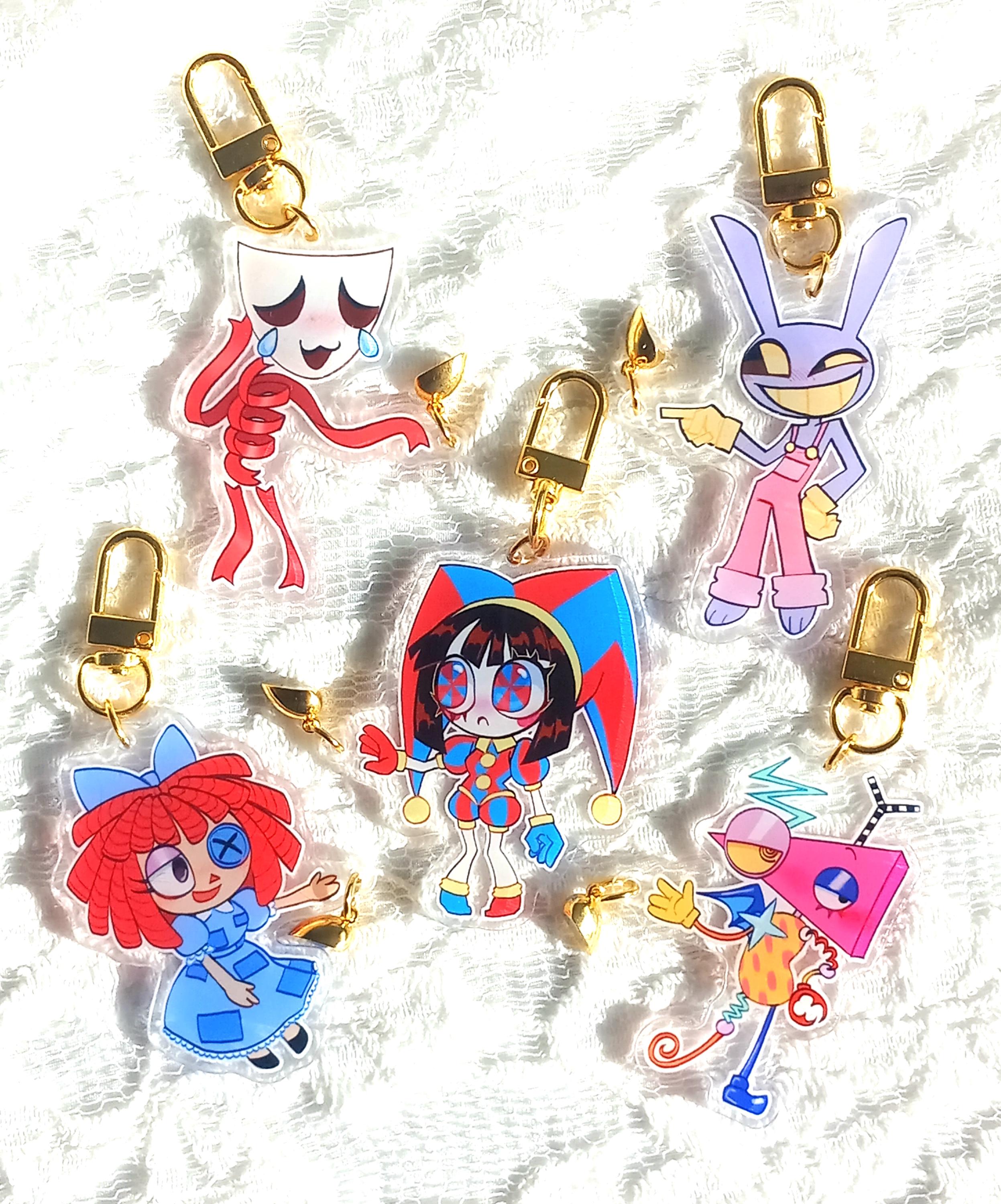 Digital Circus Acrylic Magnetic Heart Keychains - Etsy