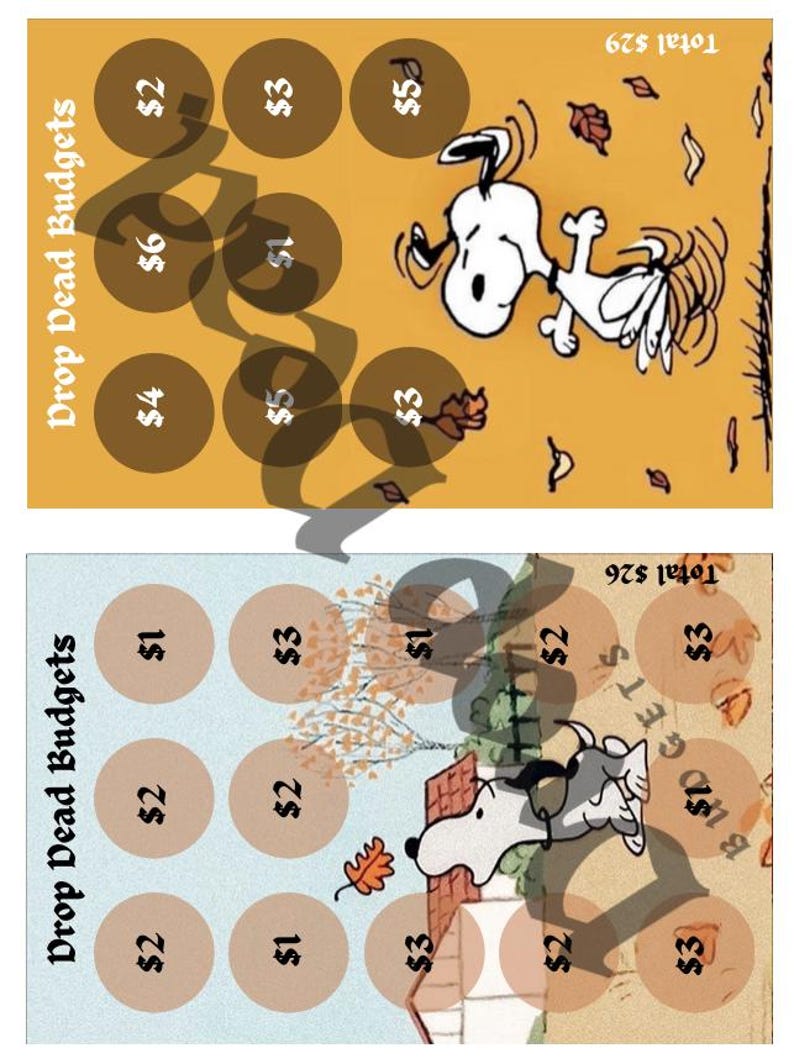 Peanuts Snoopy Digital Savings Challenge - Etsy